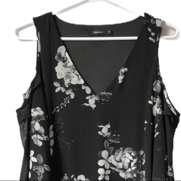 Reitmans | Dresses | V Neck Cut Strap Cold Shoulder Floral Summer Dress ...